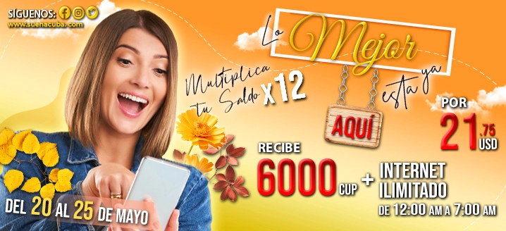 Recargas a Cuba. Las mejores ofertas de recargas Cubacel.